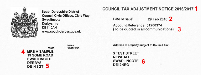 Your Council Tax bill | South Derbyshire District Council